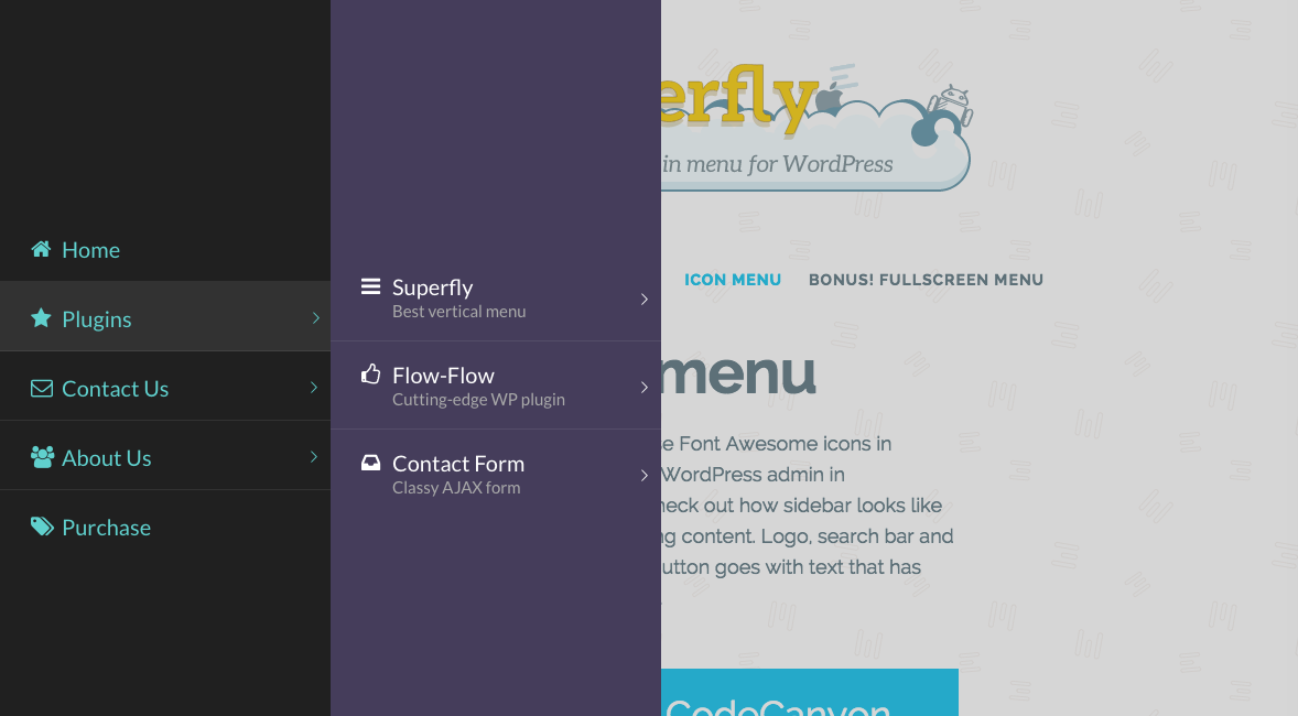 WordPress Menu Plugin — Superfly Responsive Menu by looks_awesome | CodeCanyon